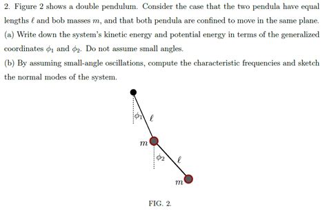 Solved Figure Shows A Double Pendulum Consider The Chegg