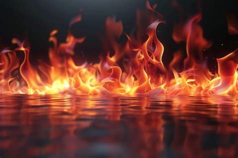 Premium Photo A Long Line Of Fire With A Dark Background