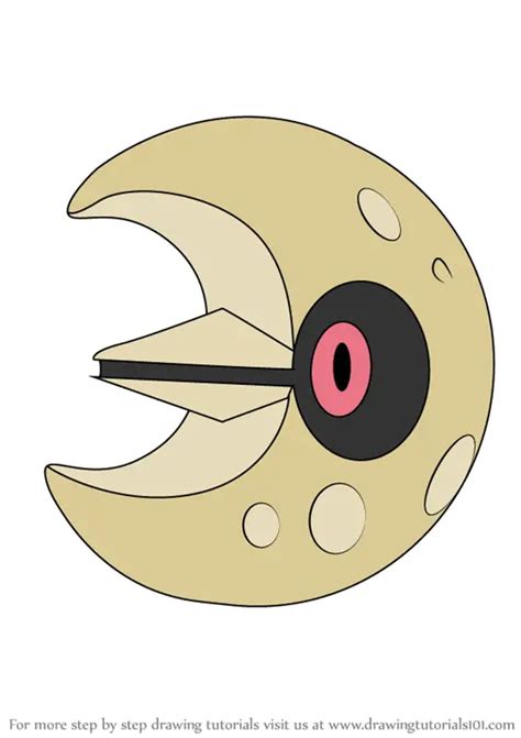 Learn How To Draw Lunatone From Pokemon Pokemon Step By Step