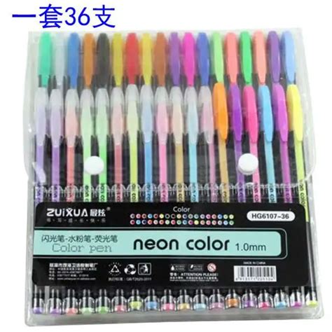 Zuixuan 48 гелевых ручек Набор цветных гелевых ручек блестящие металлические ручки хороший