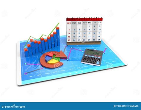 3d Rendering Analysis Of Financial Data In Charts Modern Graphical