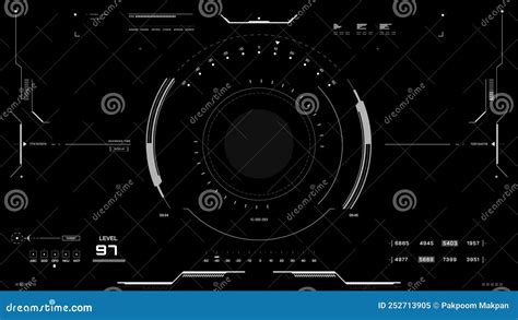 Hud Futuristic Elements Automatic System Scanning User Screen Interface