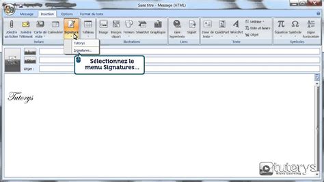 Comment Ajouter Et Modifier Une Signature Avec Outlook 2007 YouTube