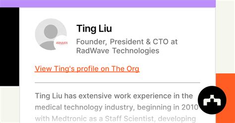 Ting Liu Founder President And Cto At Radwave Technologies The Org