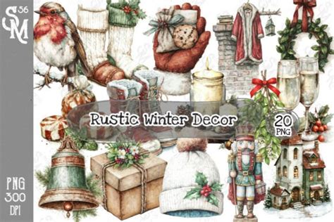 Rustic Winter Decor Png Graphic By Stevenmunoz56 · Creative Fabrica
