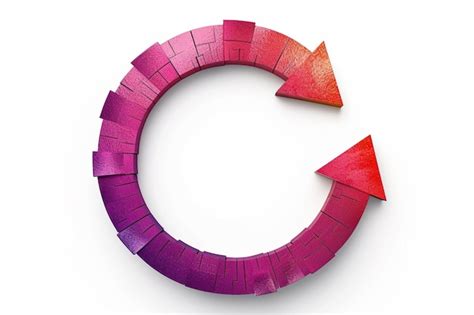 Premium Photo Gradient Red Arrow Isolated