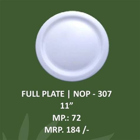 White Full Plastic Plate 11 Inch At ₹ 184 Piece In Raipur Id