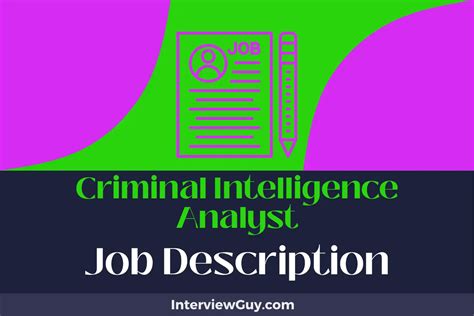 Criminal Intelligence Analyst Job Description Updated For 2025