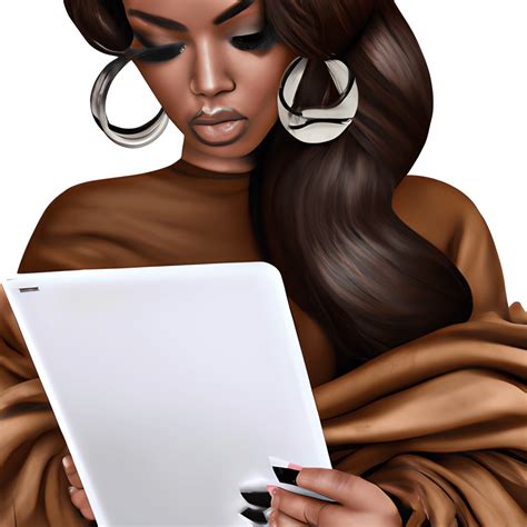 Gorgeous Black Curvy Woman Vlogger · Creative Fabrica
