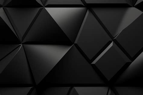 Premium Photo Black Triangles Extruded Surface Abstract D Rendering Background