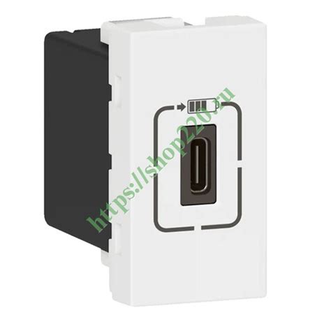 Розетка USB тип С Legrand Mosaic для зарядки 1 модуля белый - купить ...
