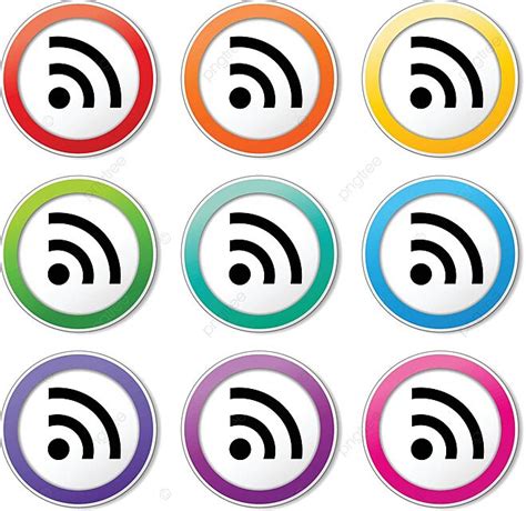 Wi Fi Signal Icons Modern Button Simple Vector Modern Button Simple