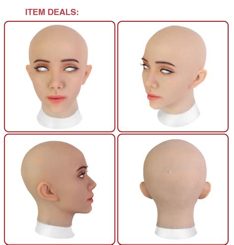 Silicone Female Realistic Head Mask Crossdresser Face Mask For Women