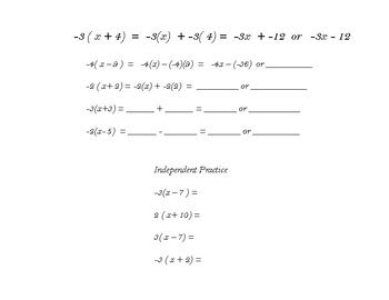 Simplifying Expressions With Distribution By Teaching For Understanding