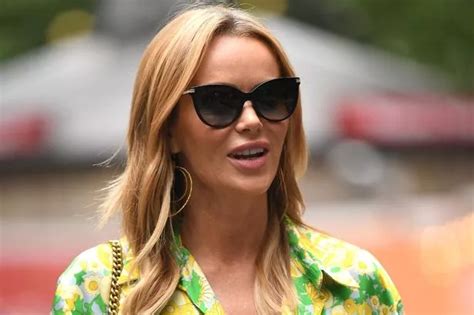 Amanda Holden Dazzles As She Flashes Legs In A Colourful Summer