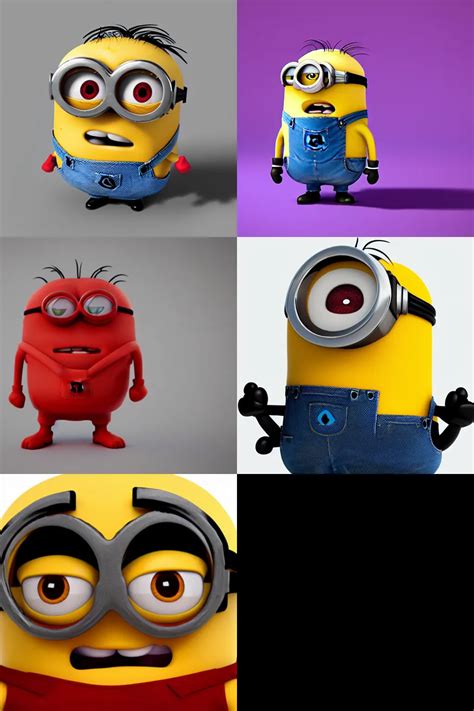 a 3d render of a minion crying blood | Stable Diffusion