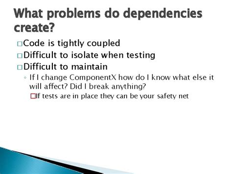 Intro To Dependency Injection Inversion Of Control Presenter