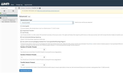 Performing A Cpanel To Cpanel Migration Ans Documentation