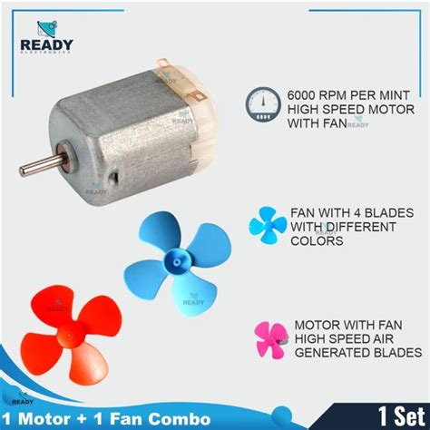 Diy 4 Blade Plastic Fan And Dc 3v 6v Mini Motor Dc Motor And Fan Bd