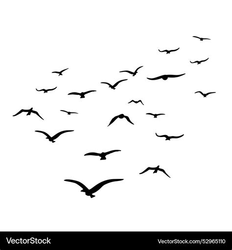 Birds Fly High Royalty Free Vector Image Vectorstock