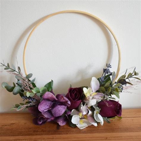 Floral Hoop Centerpiece Etsy Uk