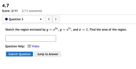 Solved Sketch The Region Enclosed By Y E3x Y E7x And X 1