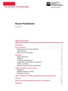 PRACTICE STANDARD Nurse Practitioner CNO Practice Standard Nurse Practitioner Cno Pdf PDF PRO