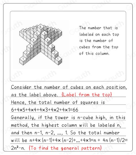 Solved 1 How Would You Calculate For The Number Of Cubes For Towers