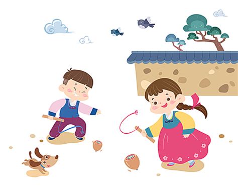 Ill110 전통놀이 003 유토이미지 상세페이지 베이직샵 일러스트 17883099