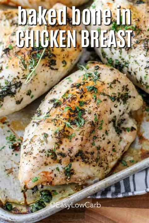 Baked Bone In Chicken Breast Easy Low Carb