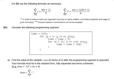 Solved For Q1 Use The Following Formulas As Necessary Chegg Com