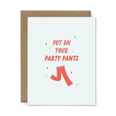 Party Pants Birthday Card Ruff House Print Shop