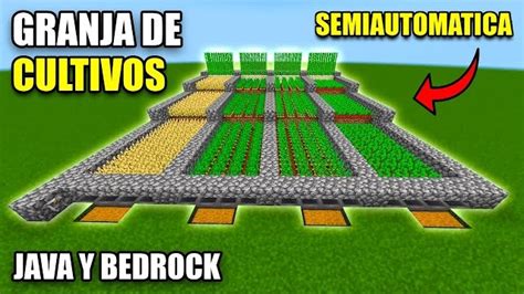 Cómo Hacer Una Granja de Cultivos Semi Automática en Minecraft Fácil y