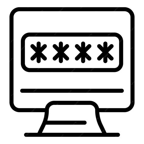 Premium Vector Computer Password Icon Outline Vector System Lock