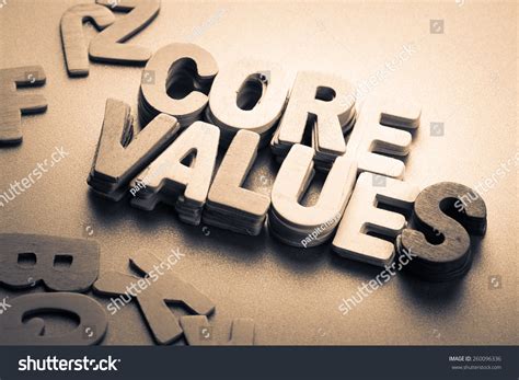 Stack Wood Letters Core Values Word Stock Photo Edit Now