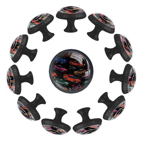 12 Pack Cupboard Knobs Crystal Clear Glass Cabinet Pulls Round Knobs