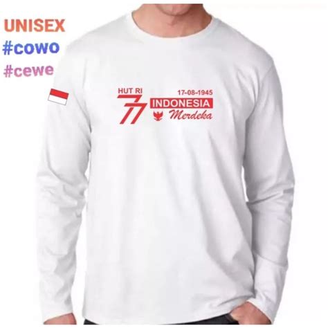 Jual KAOS HUT RI KE 77 INDONESIA MERDEKA PANJANG Shopee Indonesia