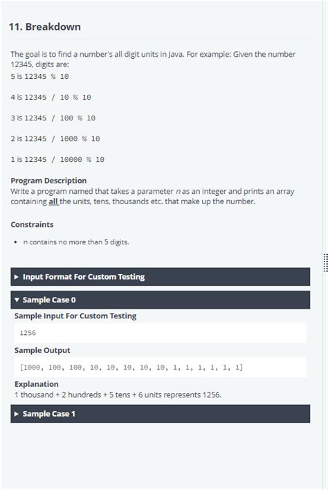 Solved The Goal Is To Find A Number S All Digit Units In Chegg