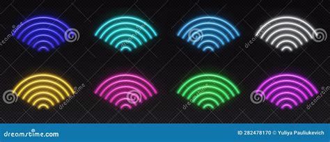 Wifi Neon Internet Signal Light Glow Icon Vector Stock Vector Illustration Of Design Internet