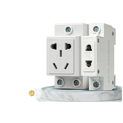 【のzhengtai Ac30 Five Hole Plug Socket 10a Multi Functional Modular Distribution Box Guide Rail