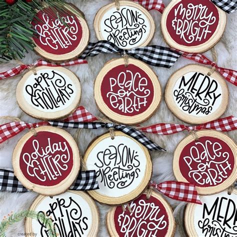 Rustic Wood Ornament Etsy