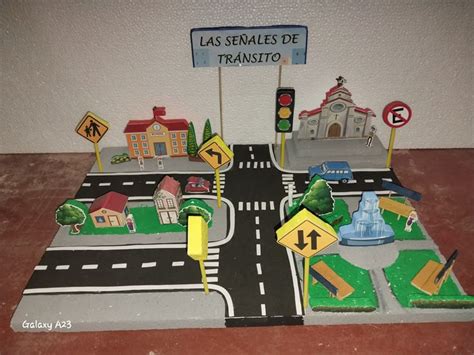 Maqueta Señales De Tránsito 👮 Señales De Transito Como Hacer