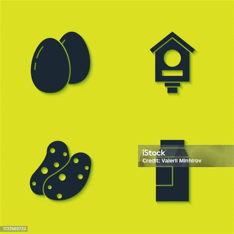 닭고기 달걀 우유 종이 패키지 감자 및 새 집 아이콘을 설정합니다 벡터 감자 요리에 대한 스톡 벡터 아트 및 기타 이미지 감자 요리 건강한 생활방식 건강한 식생활