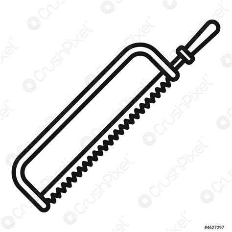 Hacksaw Icon Outline Style Stock Vector 4627297 Crushpixel