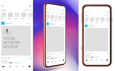ui ux design camera app for mobile shooting modes vector image