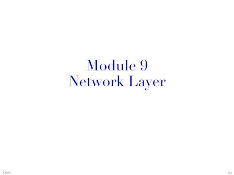 Pdf Module 9 Network Layertozsucoursescs655coursenotes9netw