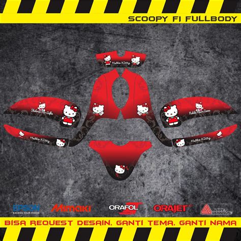 Jual Stiker Decal Scoopy Fi Fullbody Hello Kitty Merah Shopee Indonesia