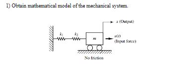 Solved Automatic Control Systems Obtain Mathematical Model Chegg