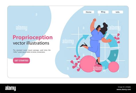 Proprioception Illustration A Woman Demonstrates Balance And Body
