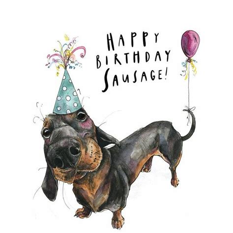 Happy Birthday Sausage Greetings Card